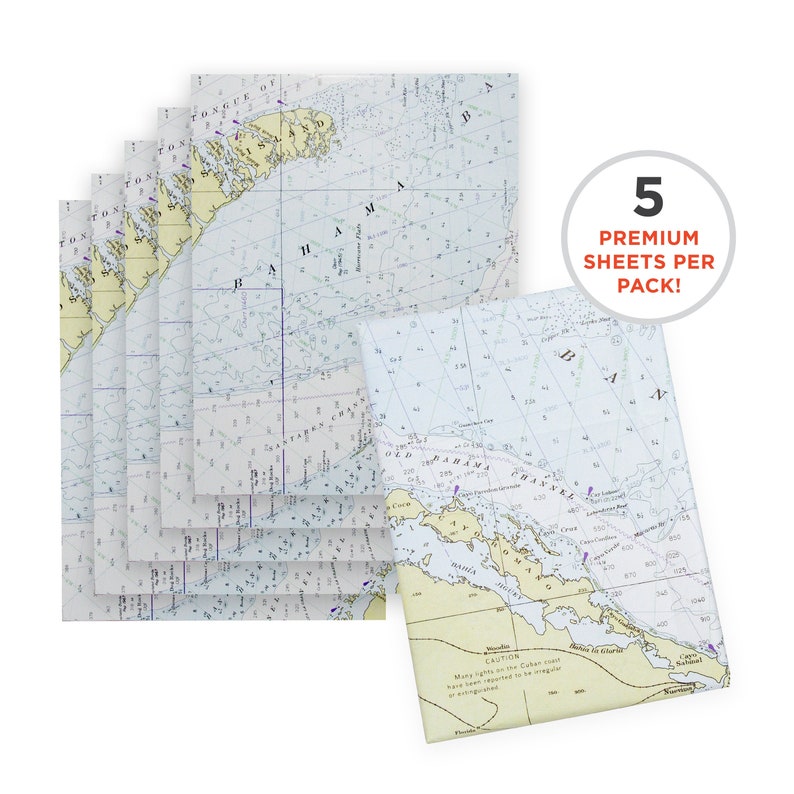 Unique Nautical Chart Wrapping Paper: Perfect Nautical Baby | Etsy