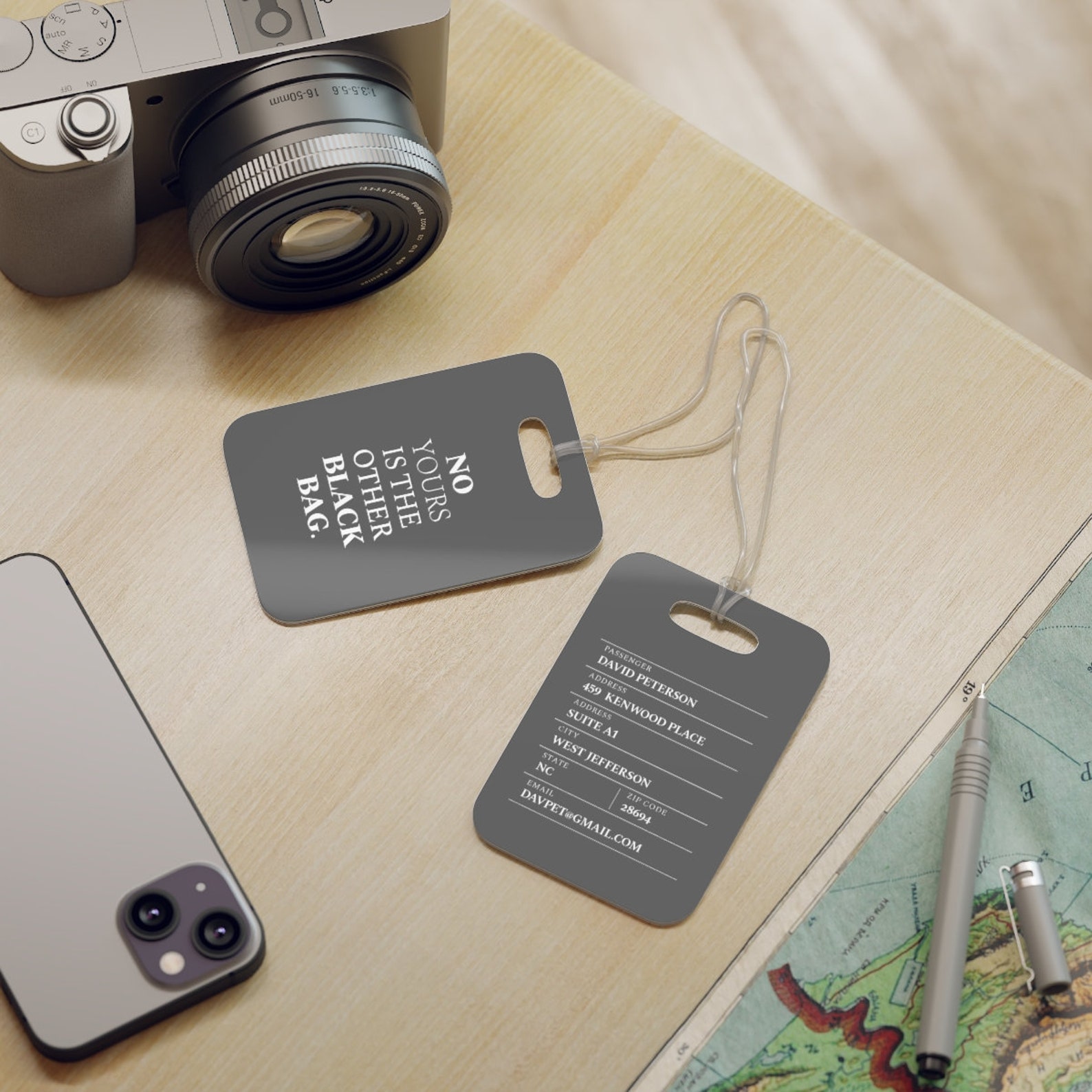 Custom Saying Luggage Tag, Colorful Personalized Baggage Tag, Sarcastic ...