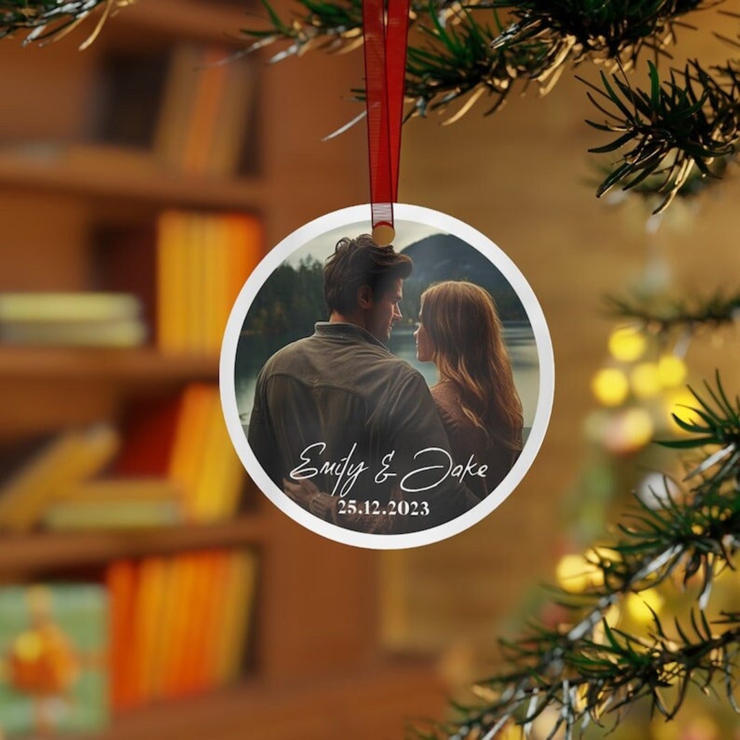 Custom Photo Ornament, Personalize Photo Message Christmas Ornament ...