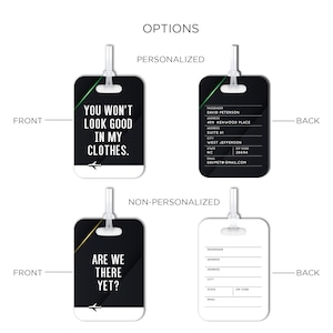 Funny Sayings Luggage Tags, Sarcastic Travel Bag Tag, Personalized ...