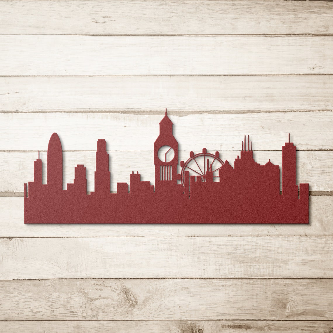 Metal Wall Art City Skyline Stainless Steel Metal Sign - Etsy