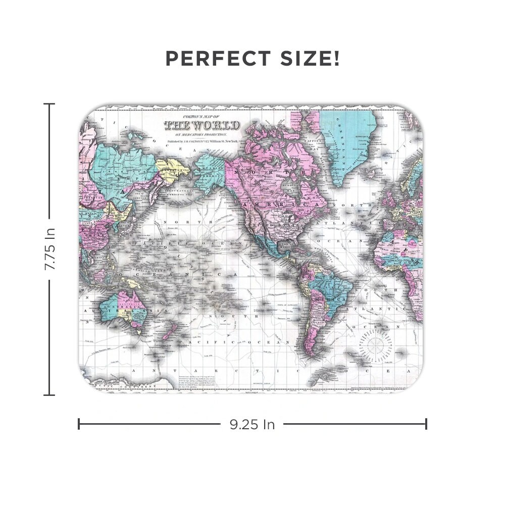 Map Mouse Pads: Nautical Chart & Vintage World Map Mousepads. | Etsy