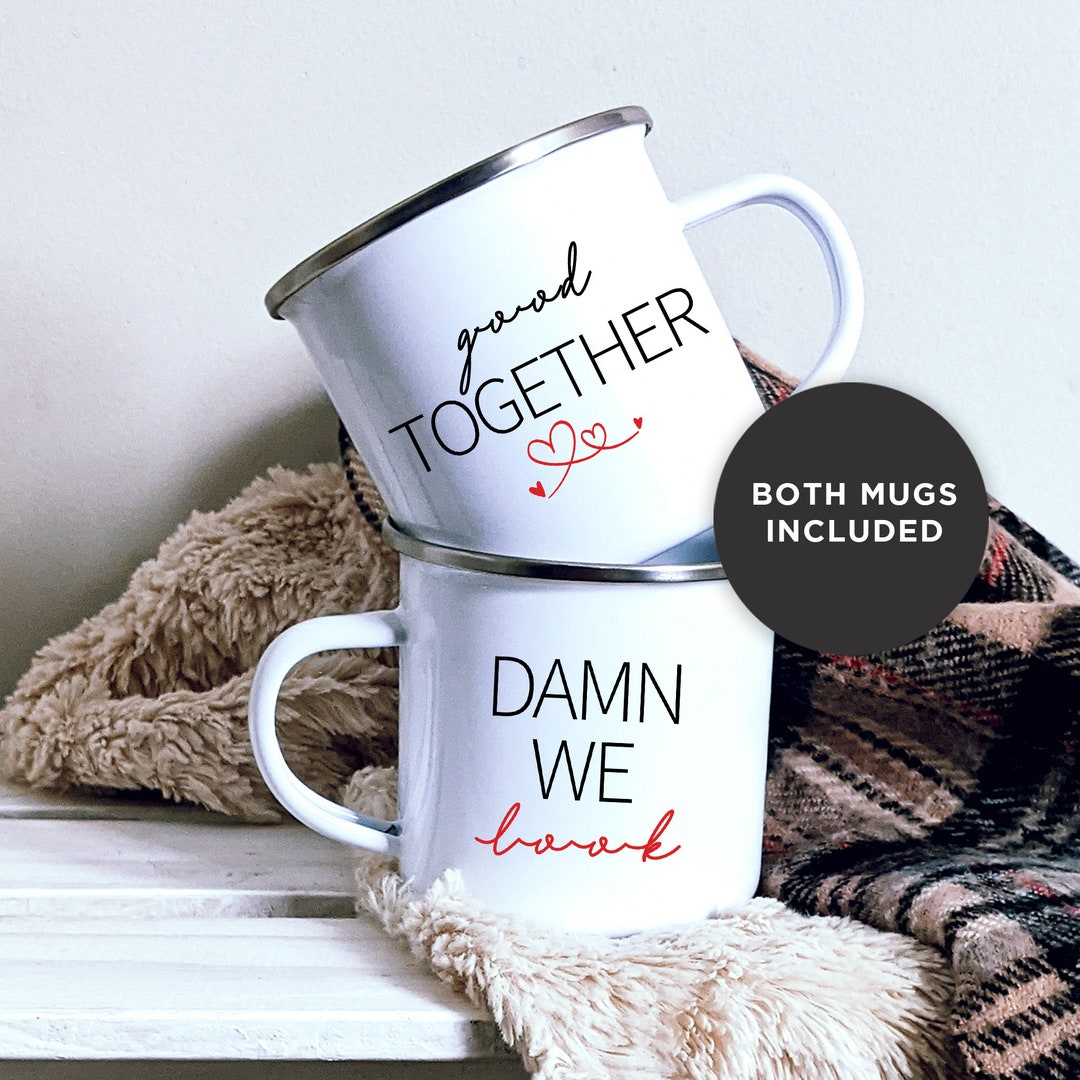 We Look Good Together Valentine's Set of Two Mugs Gift Idea for Couples ...