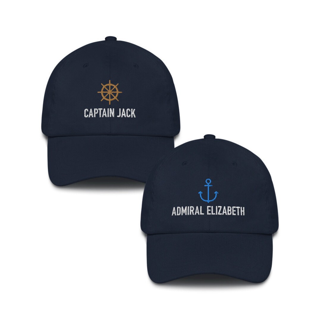 Personalized Gifts for Couple: His and Hers Captain's Hat + Admiral's ...
