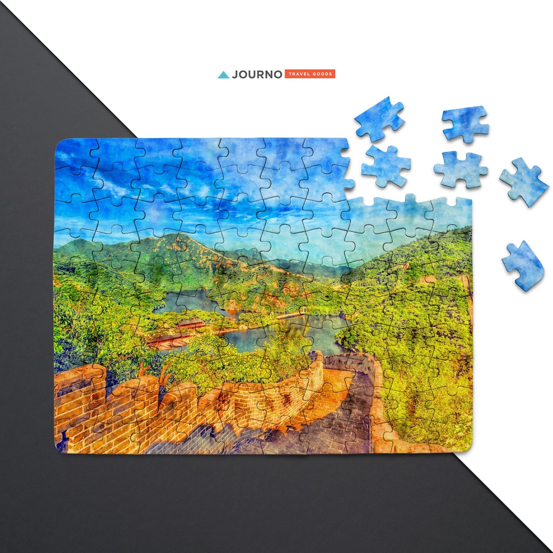 Great Wall of China Jigsaw Puzzle: Watercolor Travel Puzzle. Beijing ...