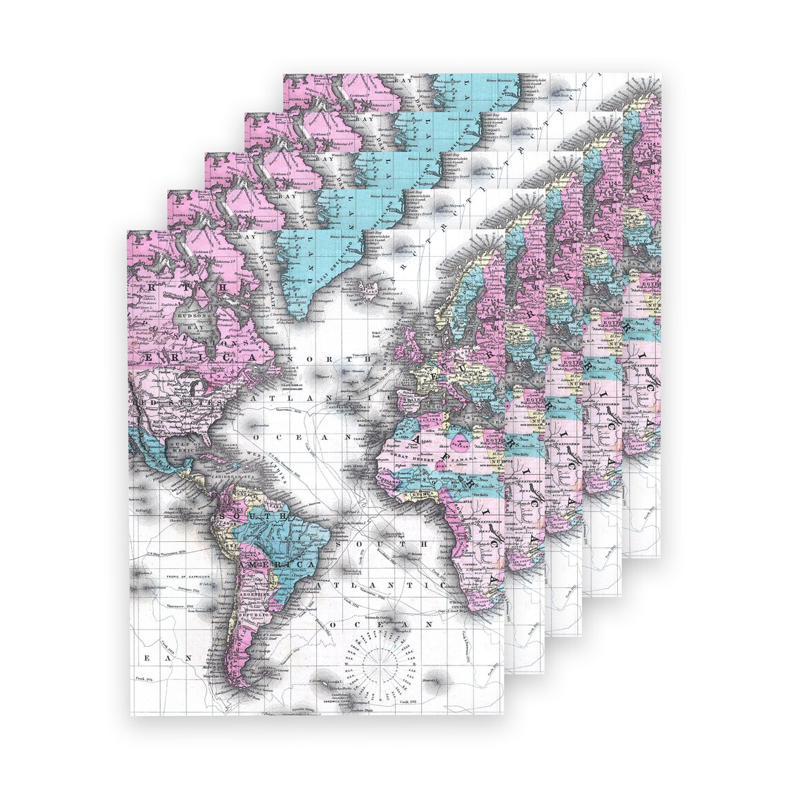 Map Wrapping Paper World Map Gift Wrap Vintage Map Paper - Etsy