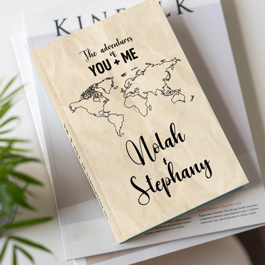 Custom Couples' Scrapbook Journal, Custom Names Hardcover Love Album ...