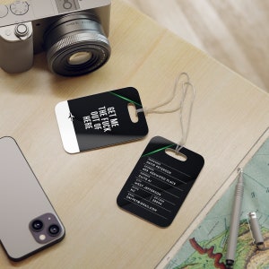 Funny Sayings Luggage Tags, Sarcastic Travel Bag Tag, Personalized ...