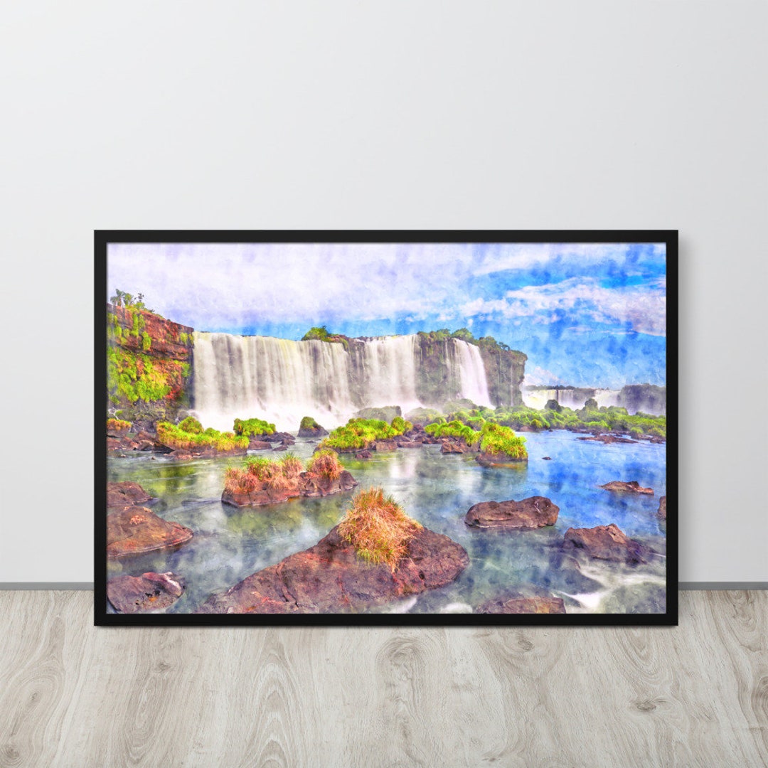 Iguazu National Park Poster, Iguazu Falls Print, Argentina Travel ...