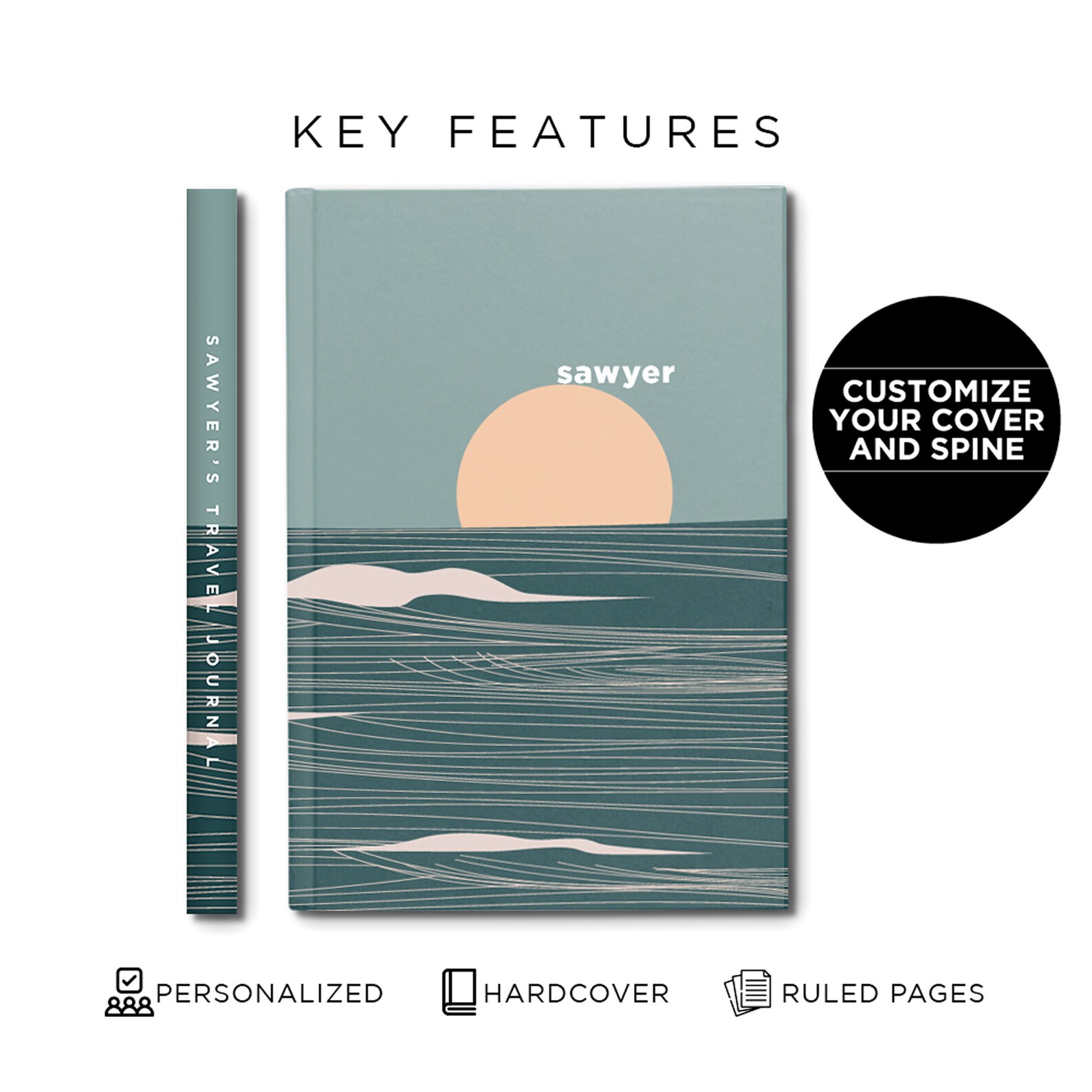 Personalized Hardcover Journal: Custom Journal Custom - Etsy