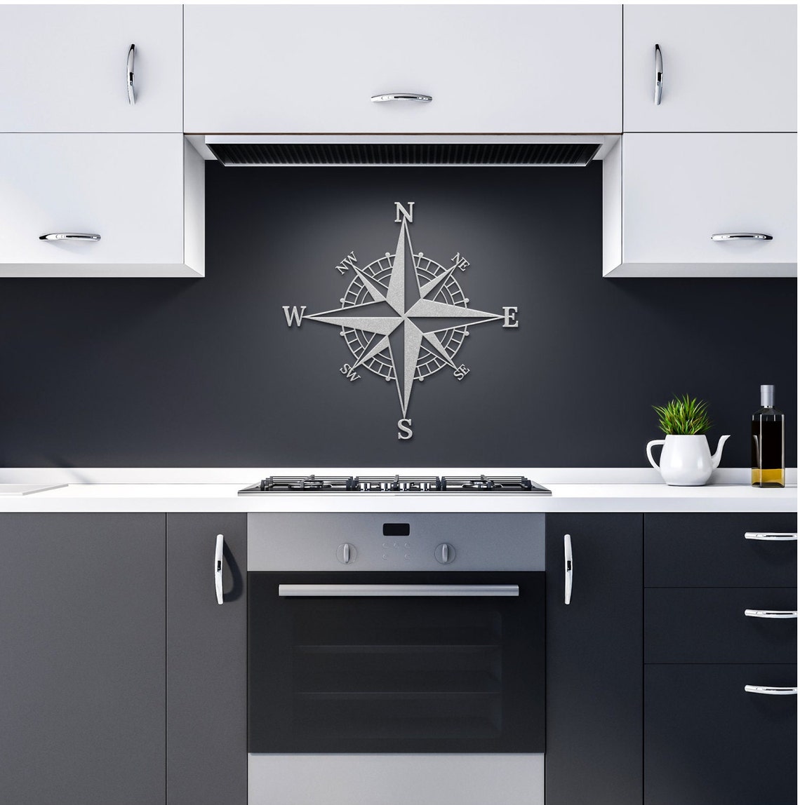 Compass Art Nautical Compass Wall Art Compass Rose Art - Etsy