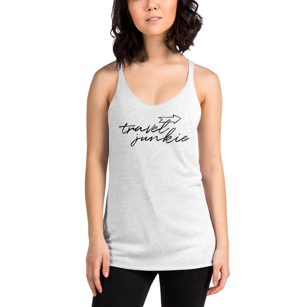 Cute Tank Top: Racer Back Tank Tops for Women. Travel Shirt | Etsy