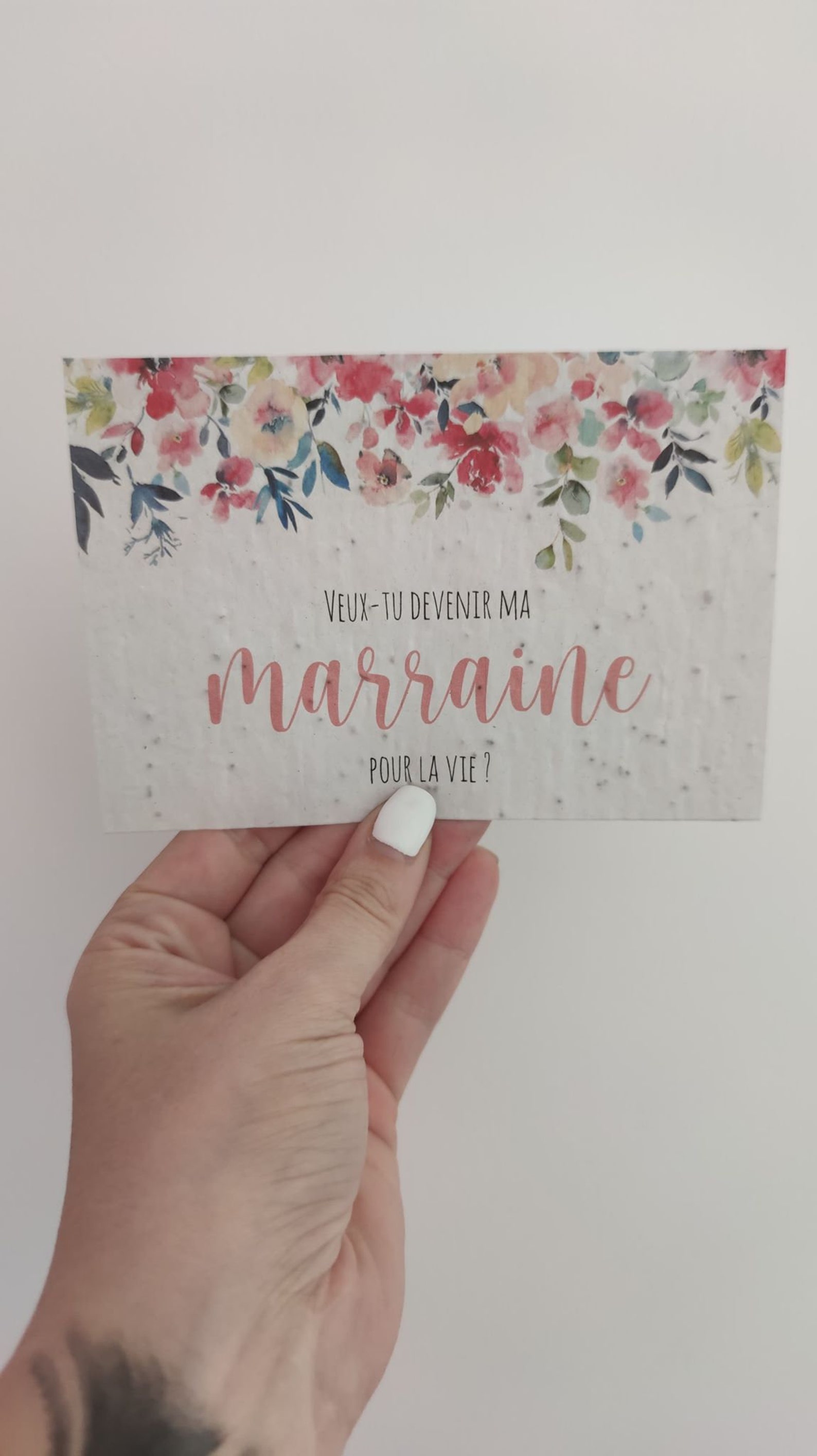 Carte à planter marraine veux-tu devenir ma marraine | Etsy