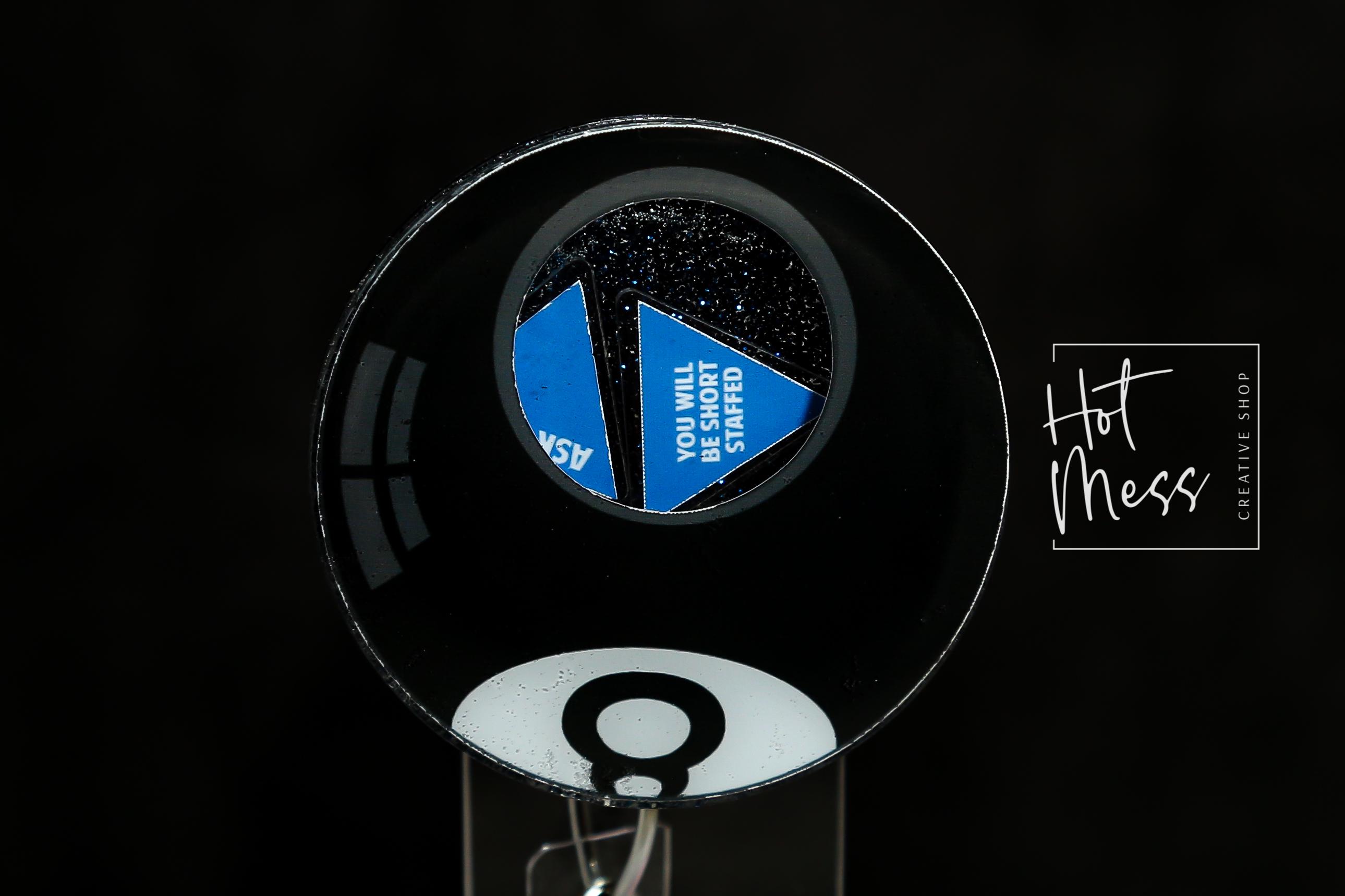 Unmagic Eight Ball Shaker Badge Reel, Funny RN ID Holder - Etsy