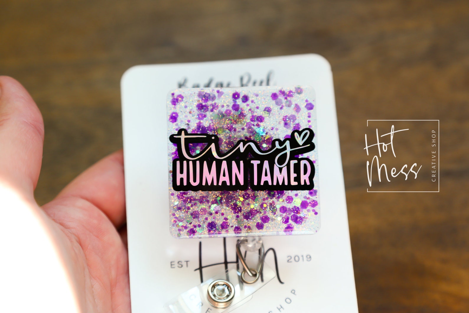 Tiny Human Tamer Badge Reel, Tiny Human Tamer ID Holder ...