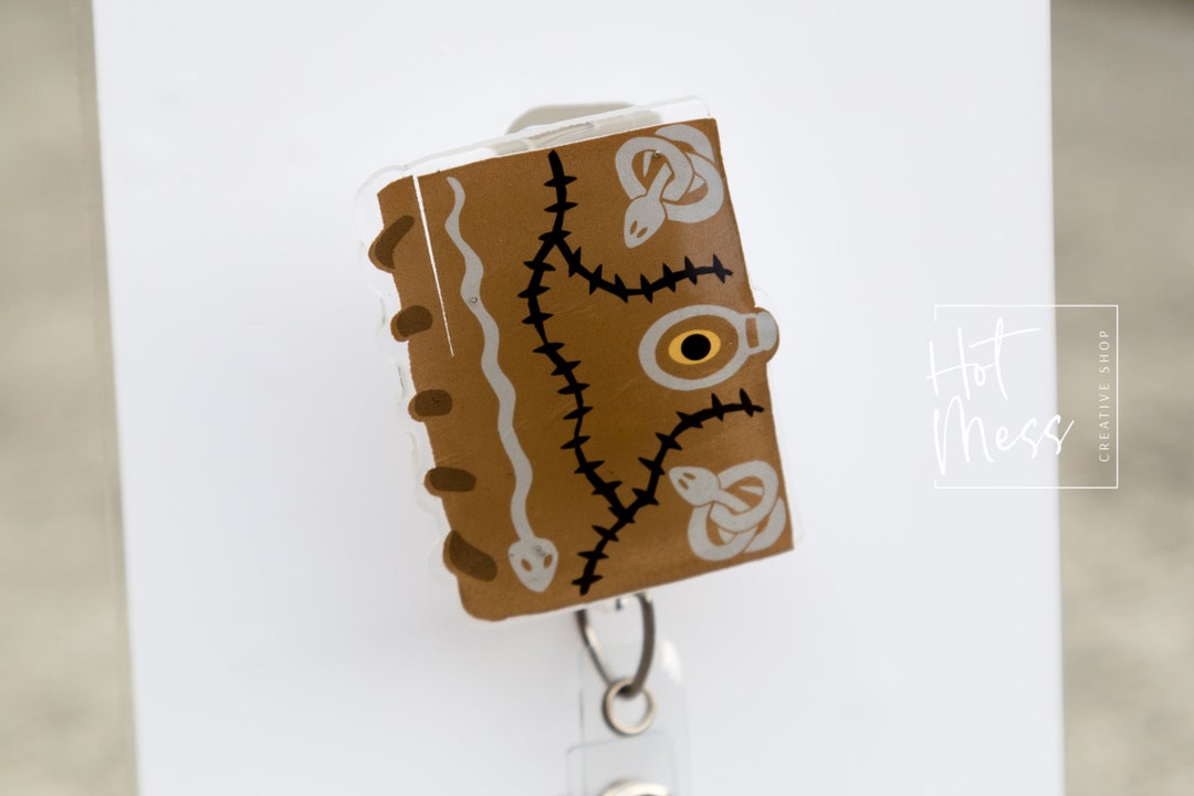 Spell Book Badge Reel, Hocus Pocus Badge Reel, Halloween Badge Reel ...