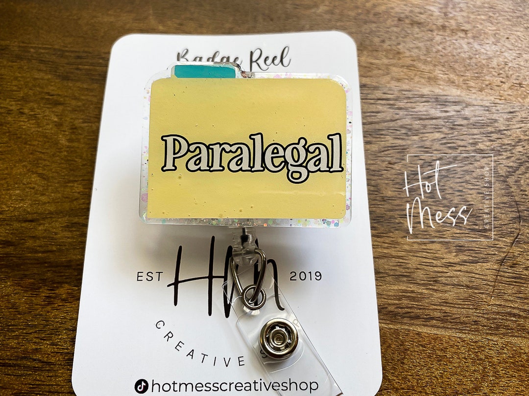 Paralegal Badge Reel, Law Id Holder, Paralegal Gift - Etsy