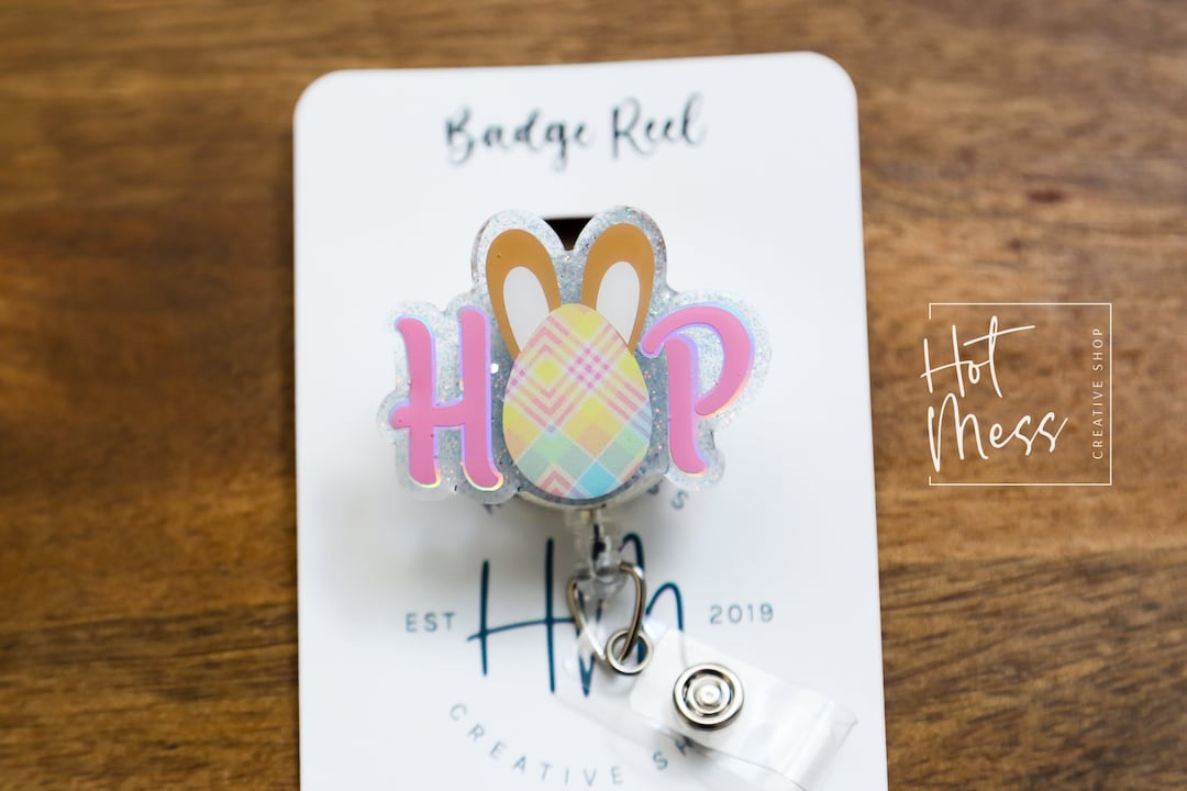 Easter Badge Reel, Hop Badge Reel, Custom Badge Reel, Retractable ID ...