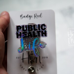 Public Health Badge Reel, ID Holder, Interchangeable and Retractable ...