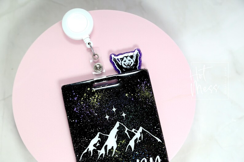 Possum Glitter Badge Topper, Badge Accessories. Nurse ID Accessory ...