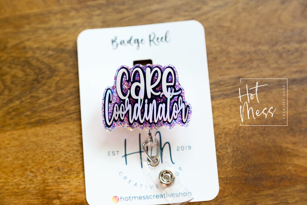 Care Coordinator Badge Reel, Nurse Badge Reel, RN ID Holder ...