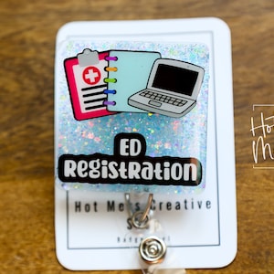 ED Registration Badge Reel, Office Badge Reel, ER Id Holder, ED ...