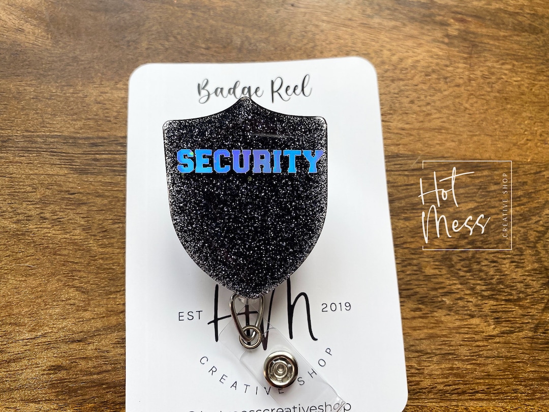 Security Badge Reel, RN ID Holder, Retractable Acrylic Badge Reel ...