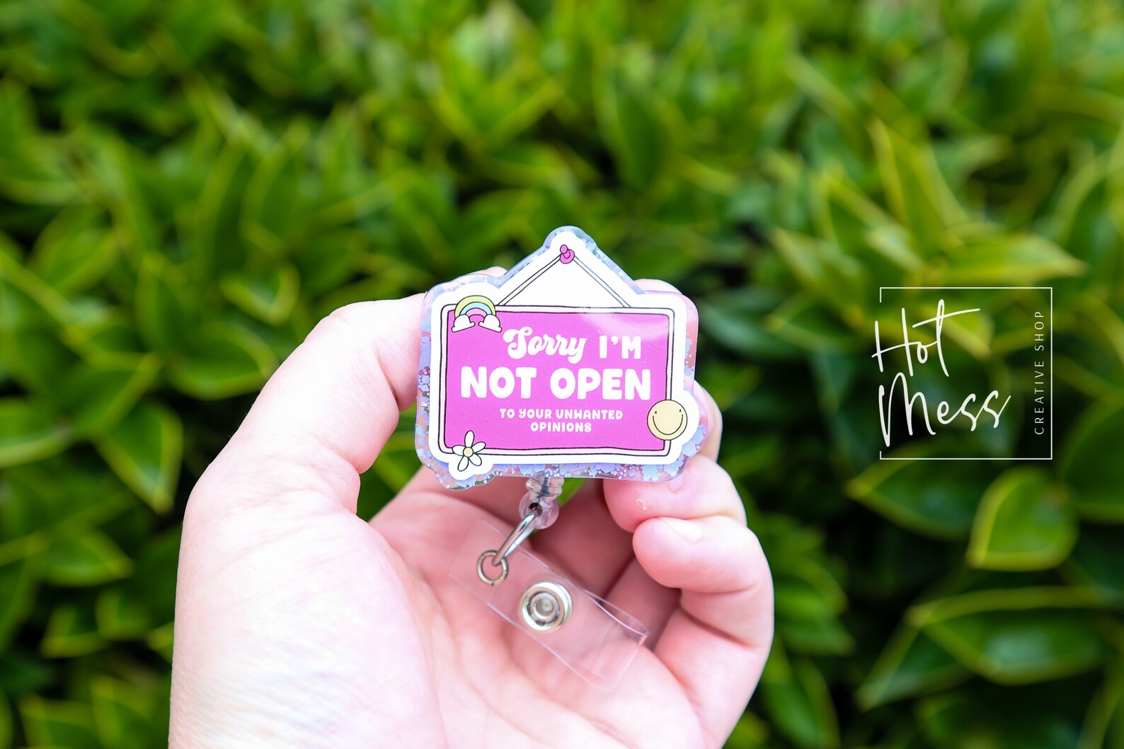Sorry I'm Not Open to Your Unwanted Opinion, Funny Badge Reel, RN ID ...