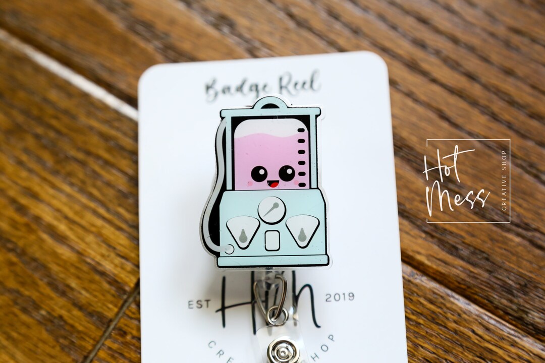 Embalming Machine Badge Reel, Dark Humor Mortician ID Holder - Etsy