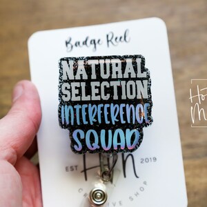 Natural Selection Interference Squad EMS Firefighter Badge Reel, Funny ...