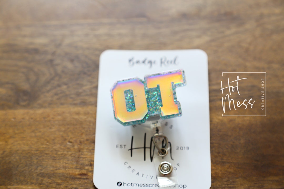 Green OT Badge Reel, OT ID Holder, Occupational Therapy Assistant ...