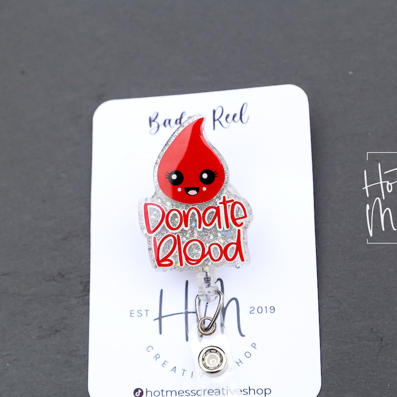 Blood Donation Badge Reel - Etsy