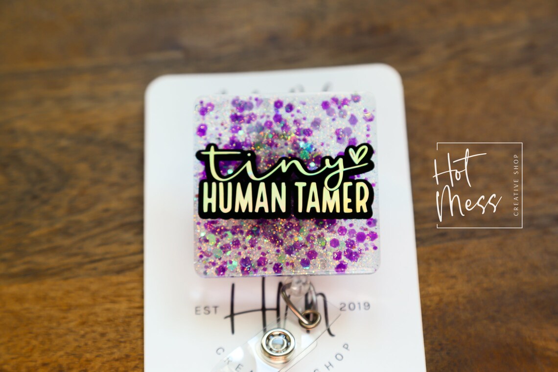Tiny Human Tamer Badge Reel, Tiny Human Tamer ID Holder ...