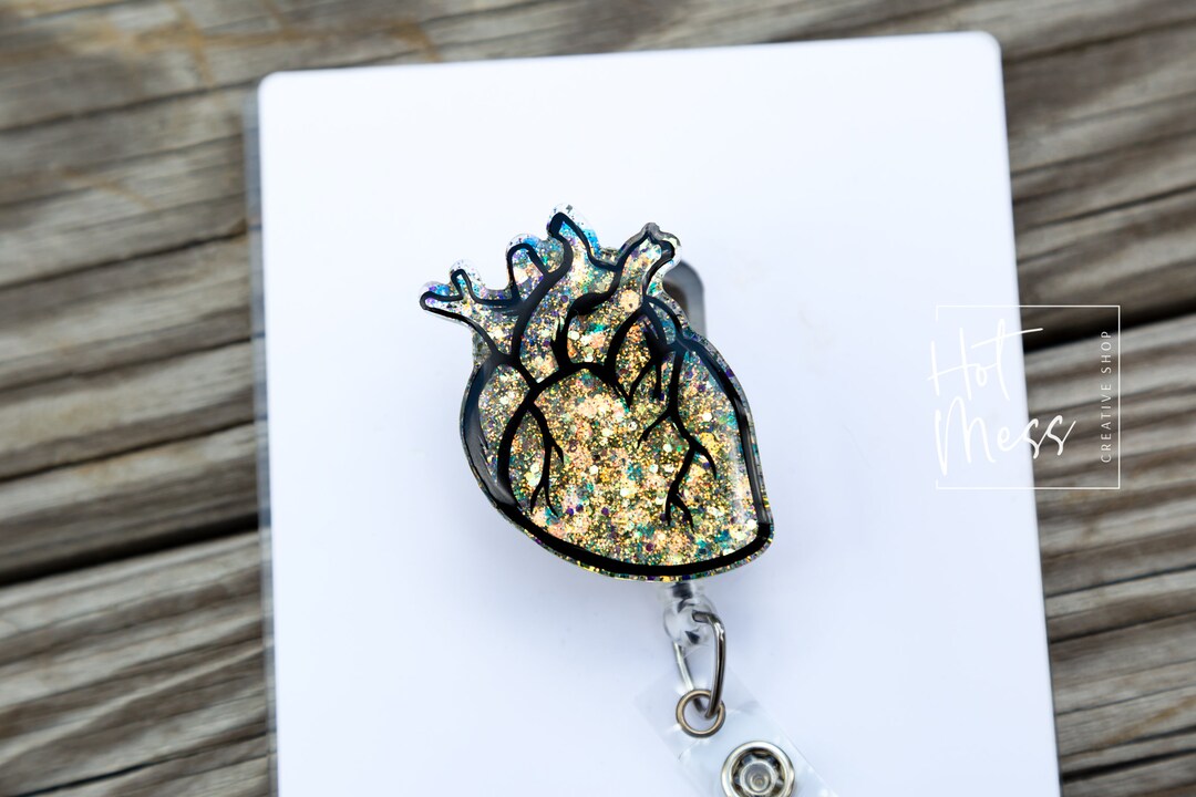 Anatomical Heart Badge Reel, Cardiologist Badge Reel, Nurse Badge Reel ...