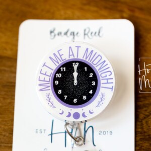 Midnight Badge Reel, Retractable Badge Reel, Interchangeable Badge Reel ...