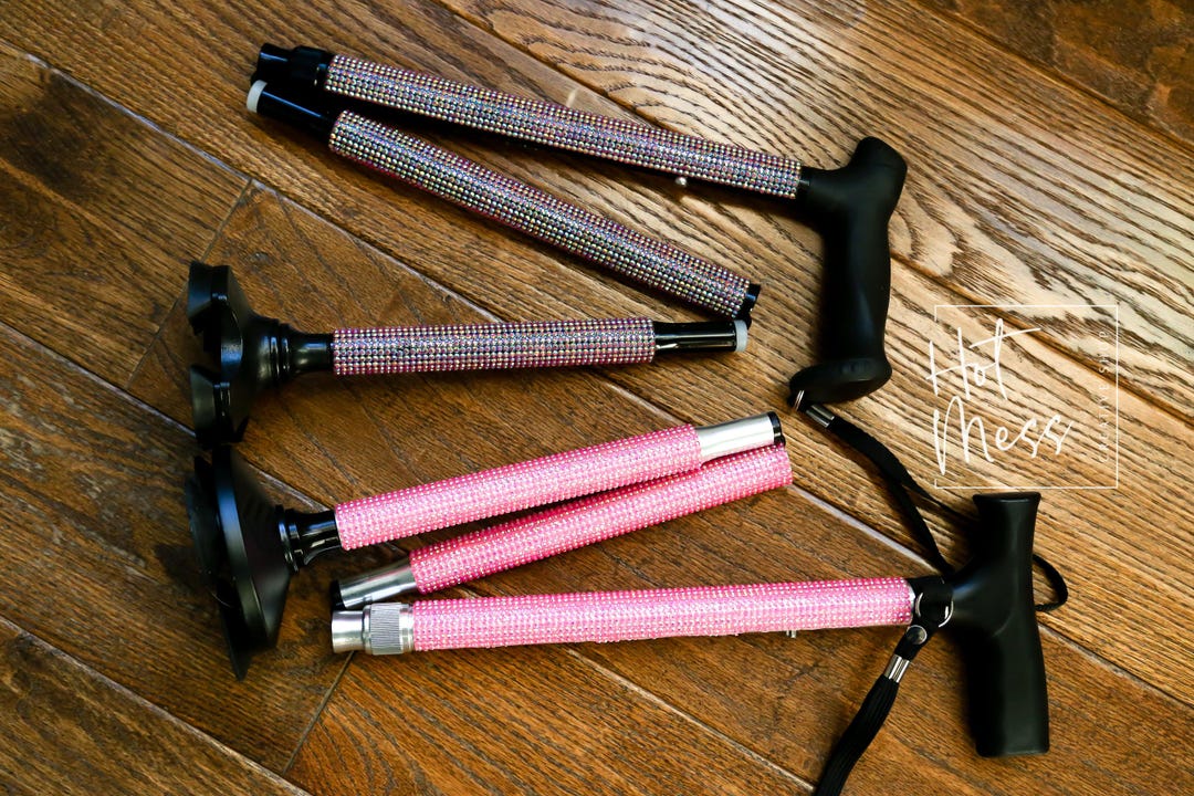 Sparkling Rhinestone Mobility Aid: Elegant Walking Cane for Women ...