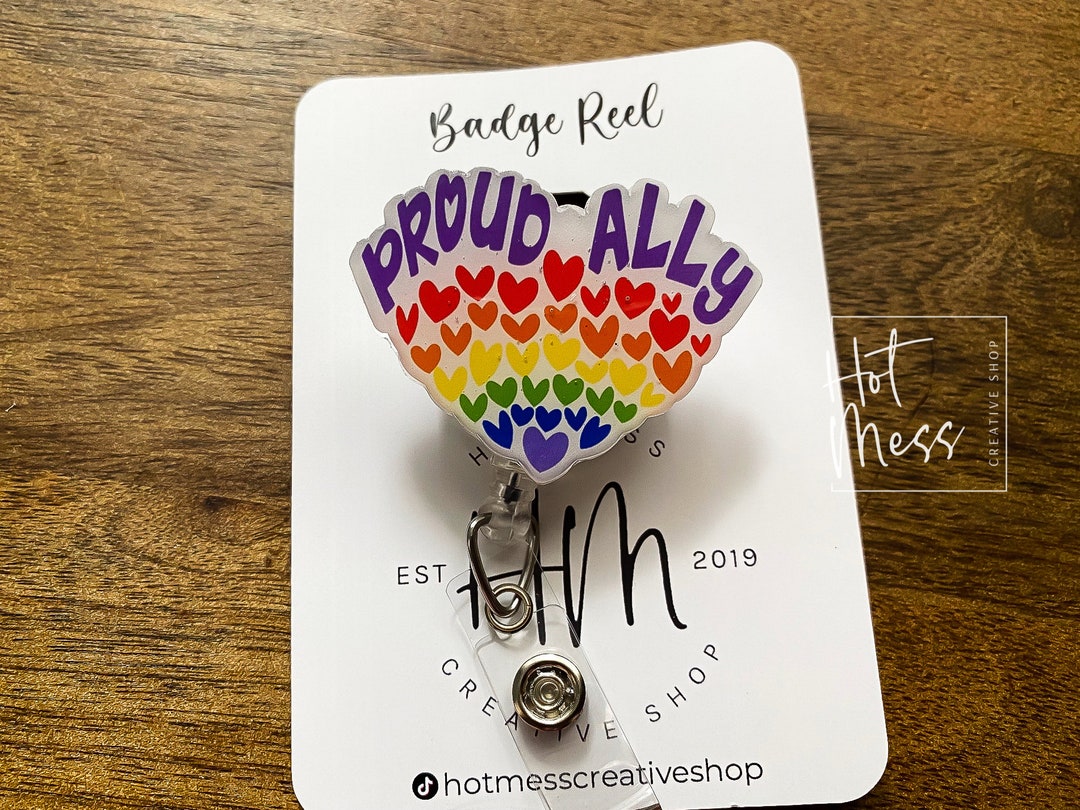 LBGTQ Ally Badge Reel, Gay Pride Badge Reel, LGBT Pride Retractable ...