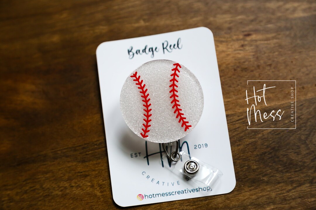 Baseball Badge Reel, Baseball Coach Badge Reel, Sports Coach Badge Reel ...