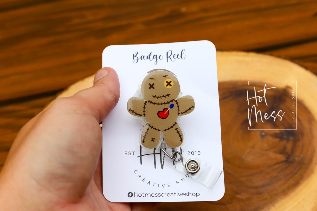 Halloween Badge Reel, Voodoo Doll Badge Reel, Halloween ID Holder ...