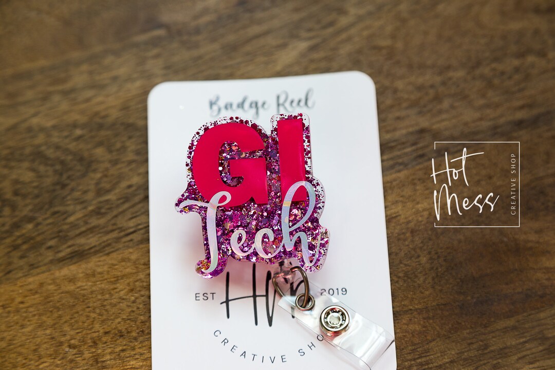 GI Tech Badge Reel, GI Nurse ID Holder, Gastroenterology, Gastro ...