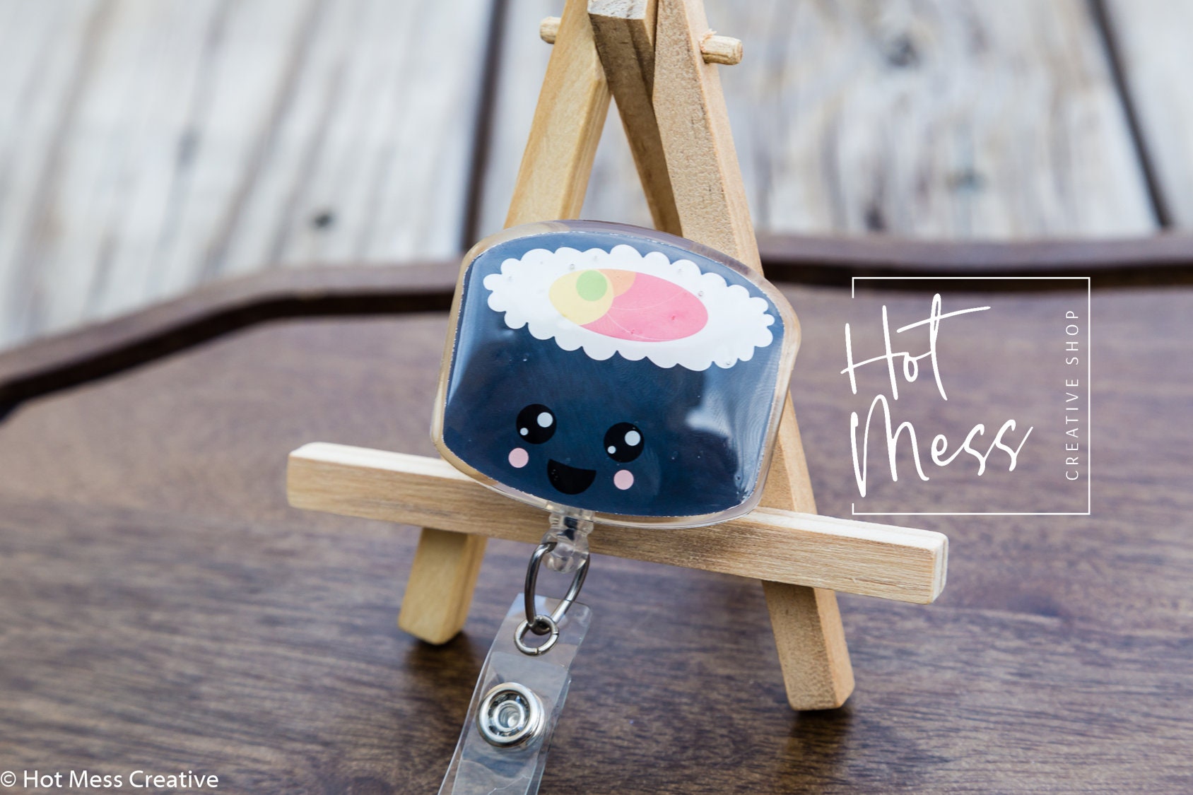 Sushi Badge Reel, Funny Badge Reel, Waitress Badge Reel, Retractable ID ...