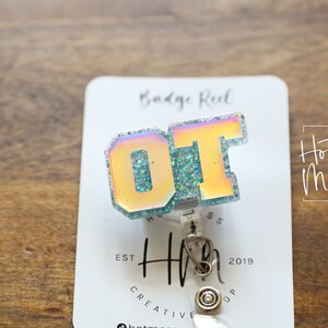 Green OT Badge Reel, OT ID Holder, Occupational Therapy Assistant ...