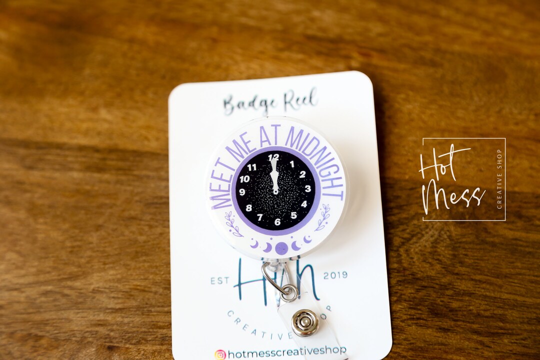 Midnight Badge Reel, Retractable Badge Reel, Interchangeable Badge Reel ...