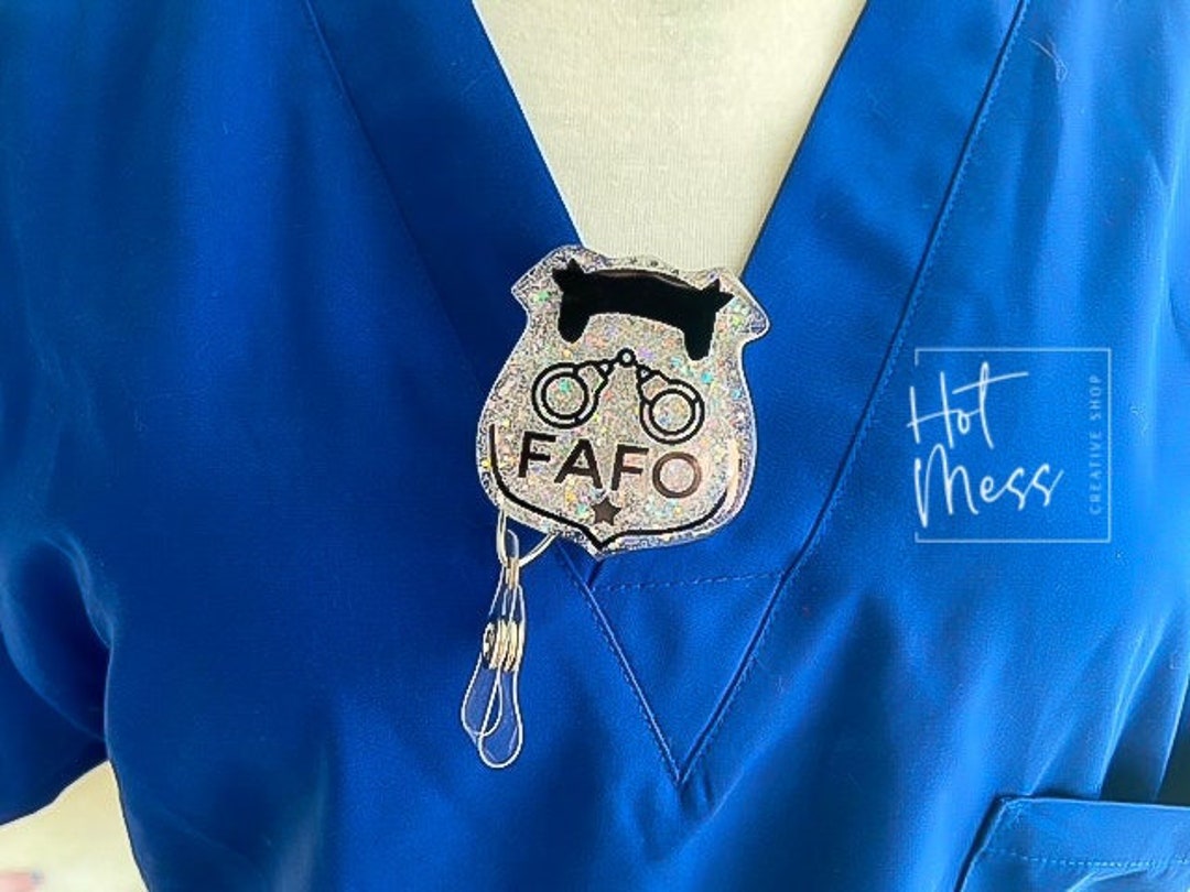 FAFO Corrections Badge Reel, Corrections Officer ID Holder, Retractable ...