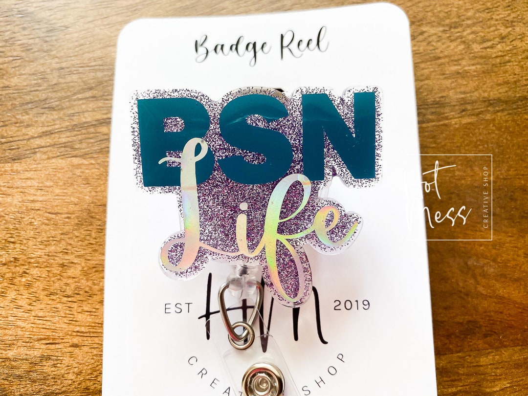 BSN Life Badge Reel, Nurse Badge Reel, Retractable Badge Reel ...