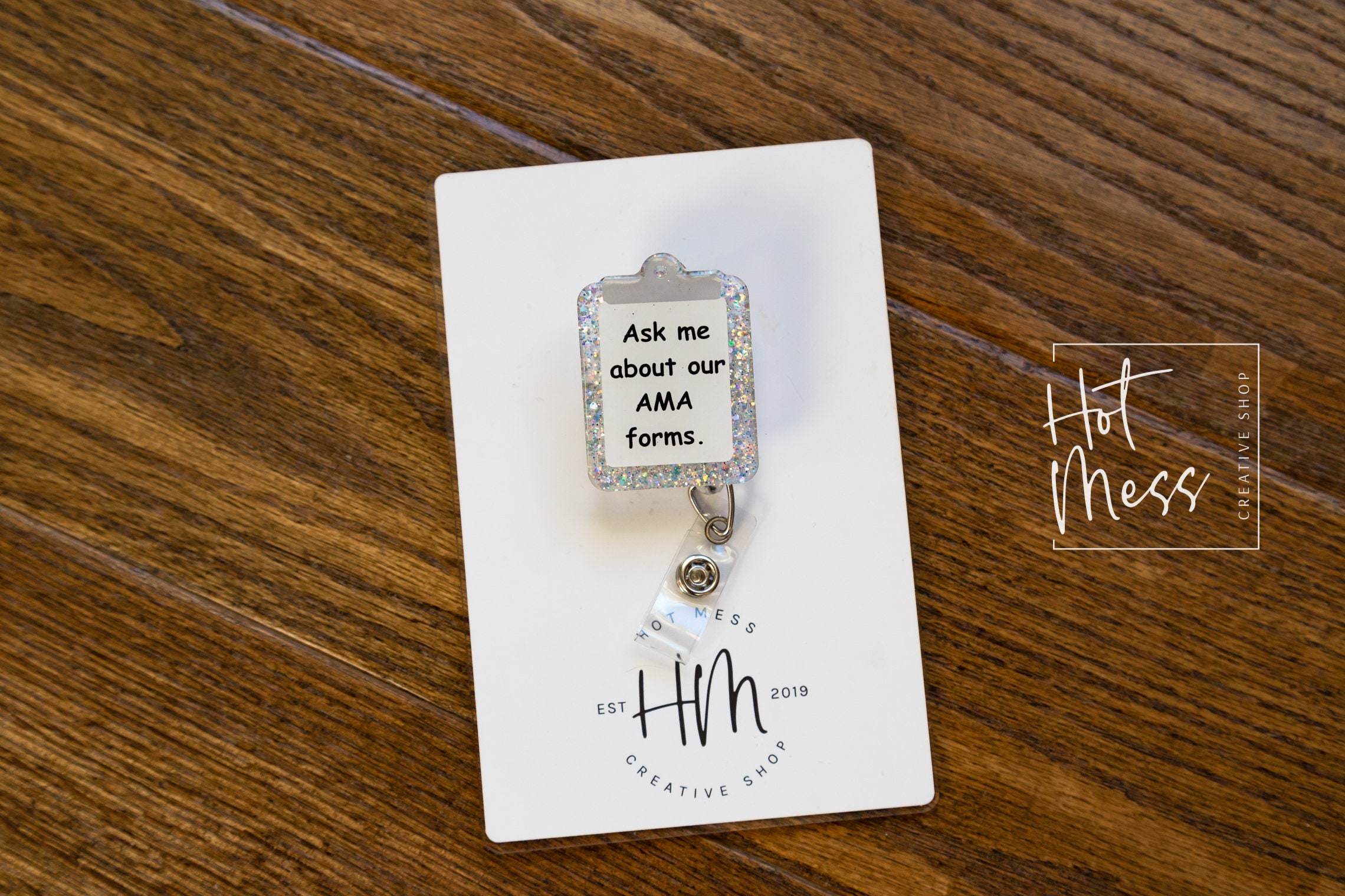 Ask Me About Our AMA Forms Clipboard Funny Badge Reel Nurse - Etsy