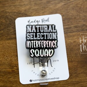 Natural Selection Interference Squad EMS Firefighter Badge Reel, Funny ...