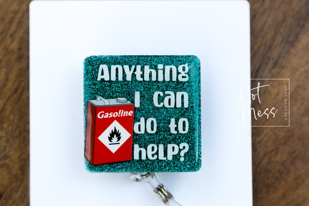 Anything I Can Do to Help? Funny Badge Reel, RN ID Holder, Nurse Gift ...