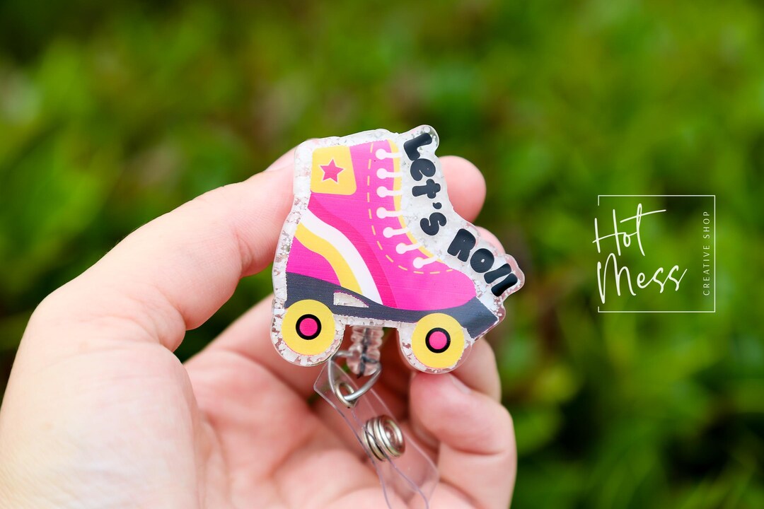 Let's Roll Badge Reel, Patient Transporter Badge Reel, Cute Badge Reel ...