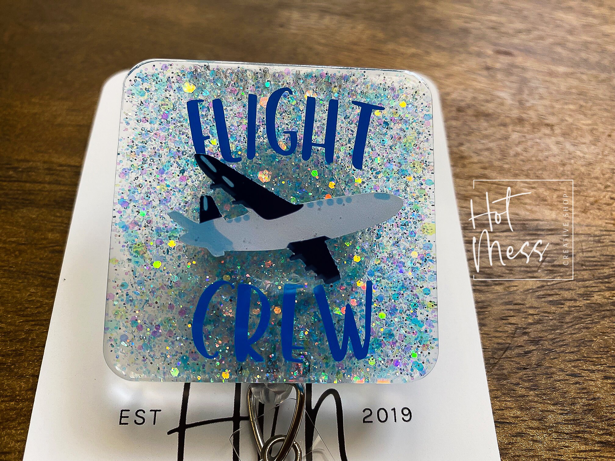 Flight Crew Badge Reel Flight Attendant Pin Flight Crew - Etsy